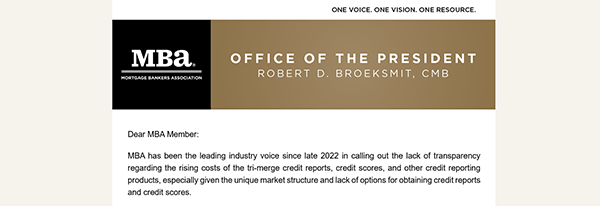 MBA's Broeksmit: Setting the Record Straight About MBA's Advocacy on ...